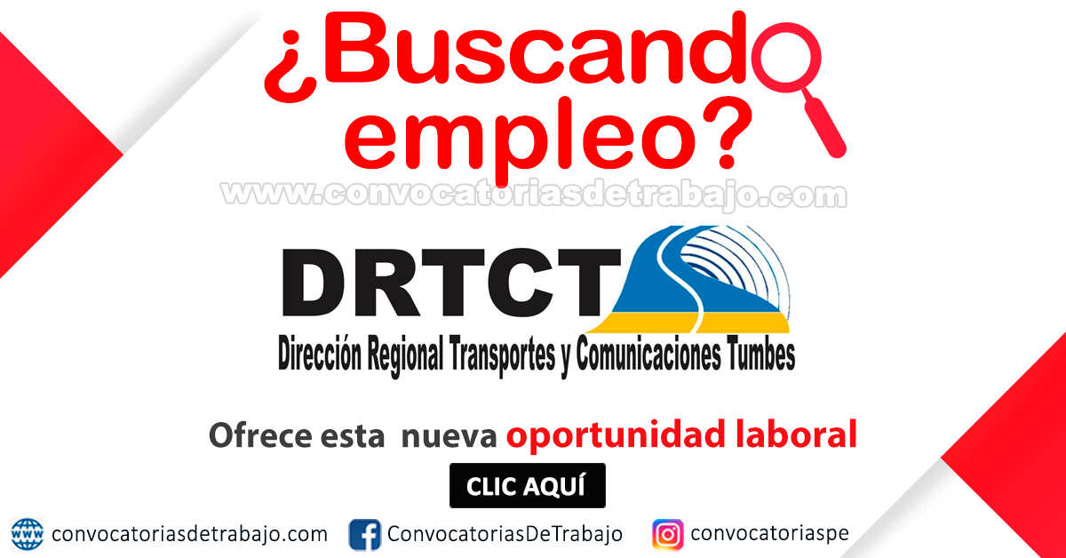 Convocatoria DIRECCIÓN DE TRANSPORTES(DRSTC) TUMBES: 10 - Supervisores ... Convocatoria DIRECCIÓN DE TRANSPORTES(DRSTC) TUMBES: 10 - Supervisores ...